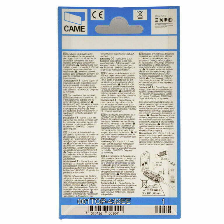 TOP-432EE Gate Remote | CAME | Wholesale Garage Doors